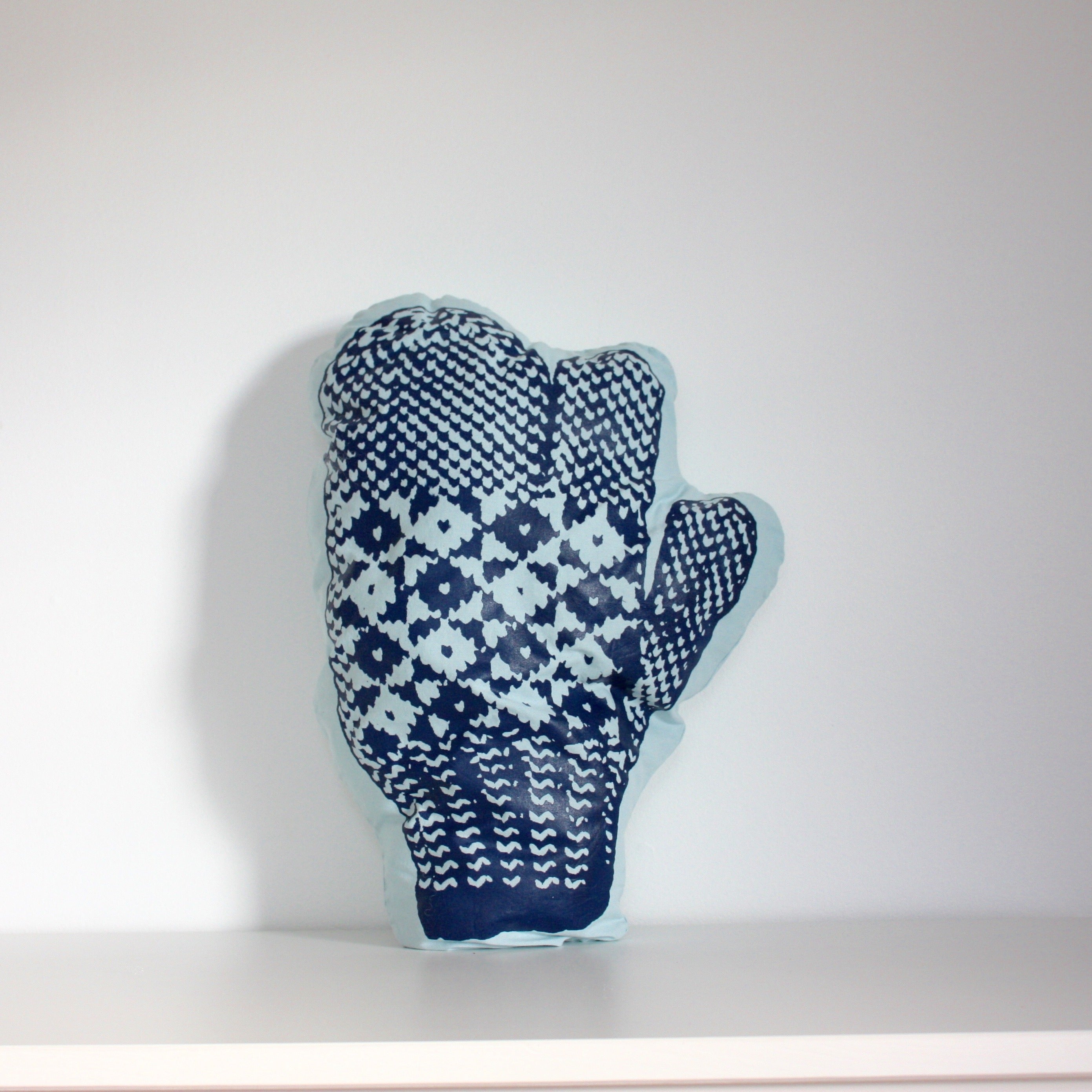Trigger Mitten Pillow Aqua – Jessica Waterman Design